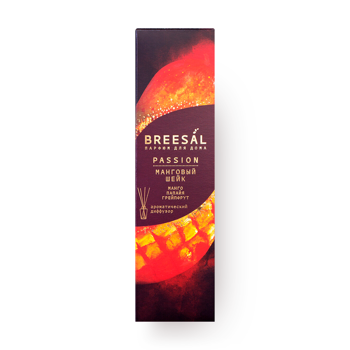 Ароматический диффузор Breesal "Passion Манговый шейк", ручной, красный, 70 мл