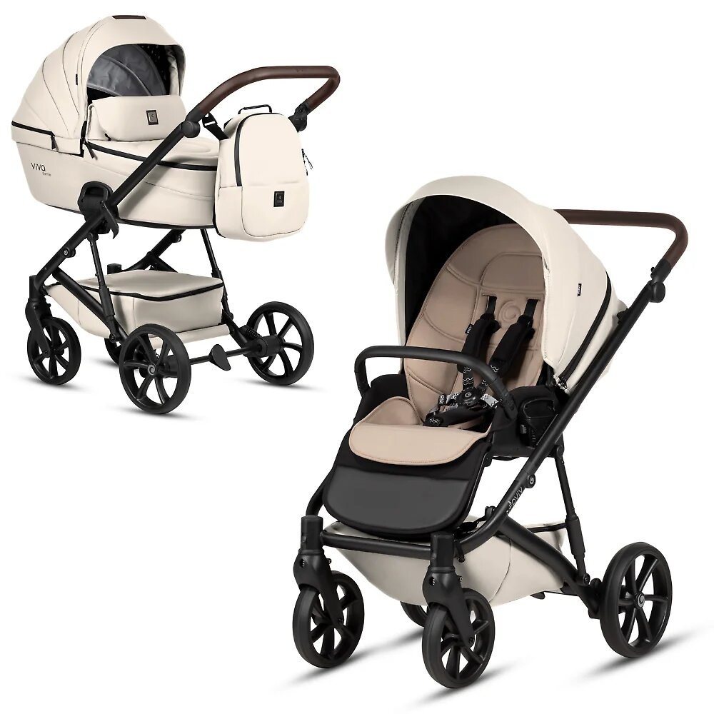 Детская коляска 2в1 Tutis Viva 6+, цвет Vanilla / Eco (Молочный), артикул производителя 1612086