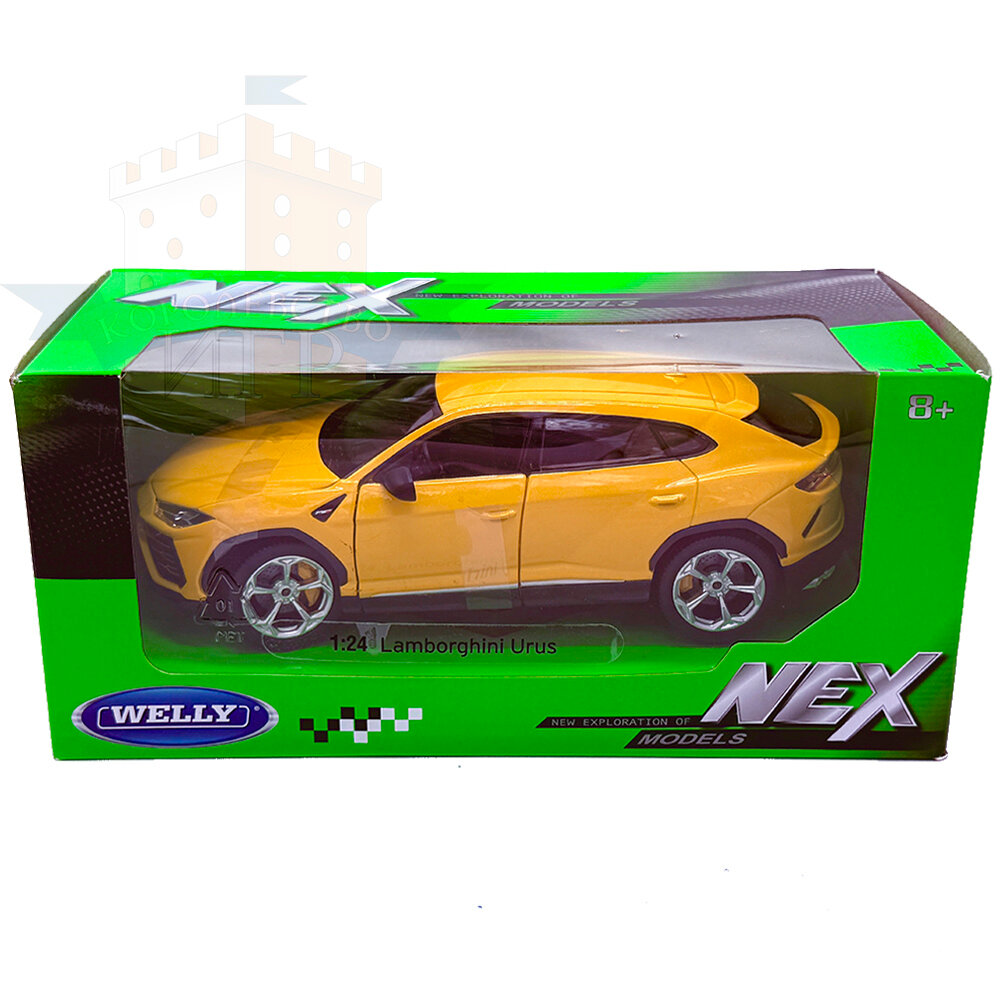 Машинка Welly Lamborghini Urus, 1:24, желтый, арт.24094W, коллекционная