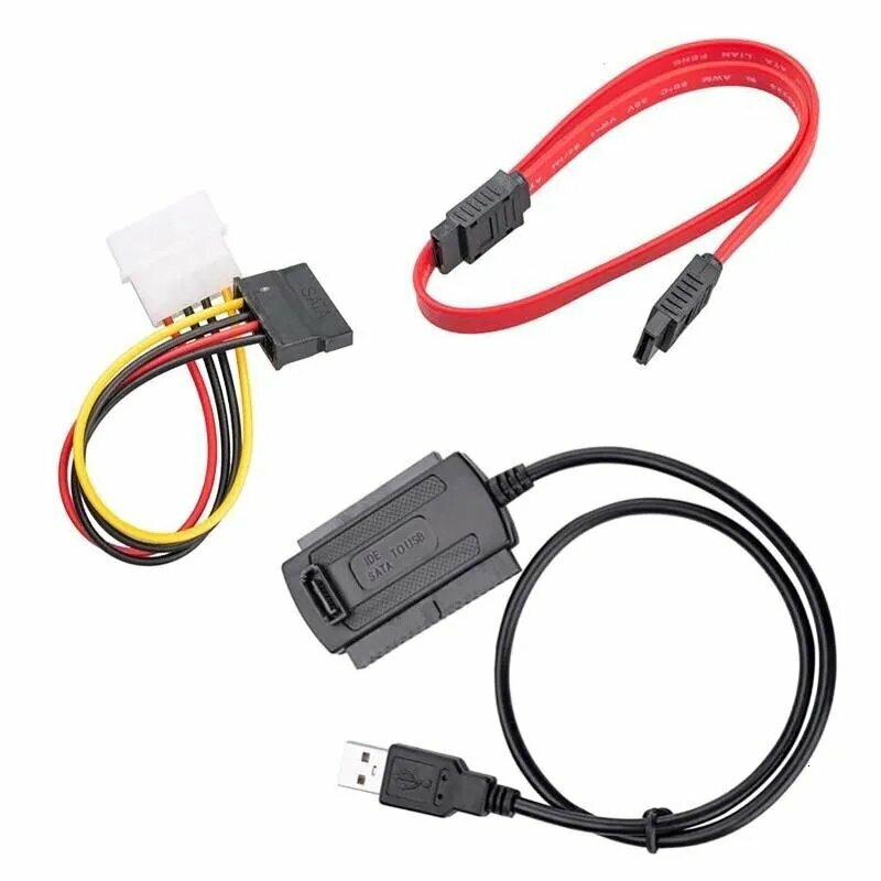 3-в-1 кабель-переходник USB 2.0 IDE/SATA 2.5/3.5/5.25 дюйма для ПК и ноутбуков