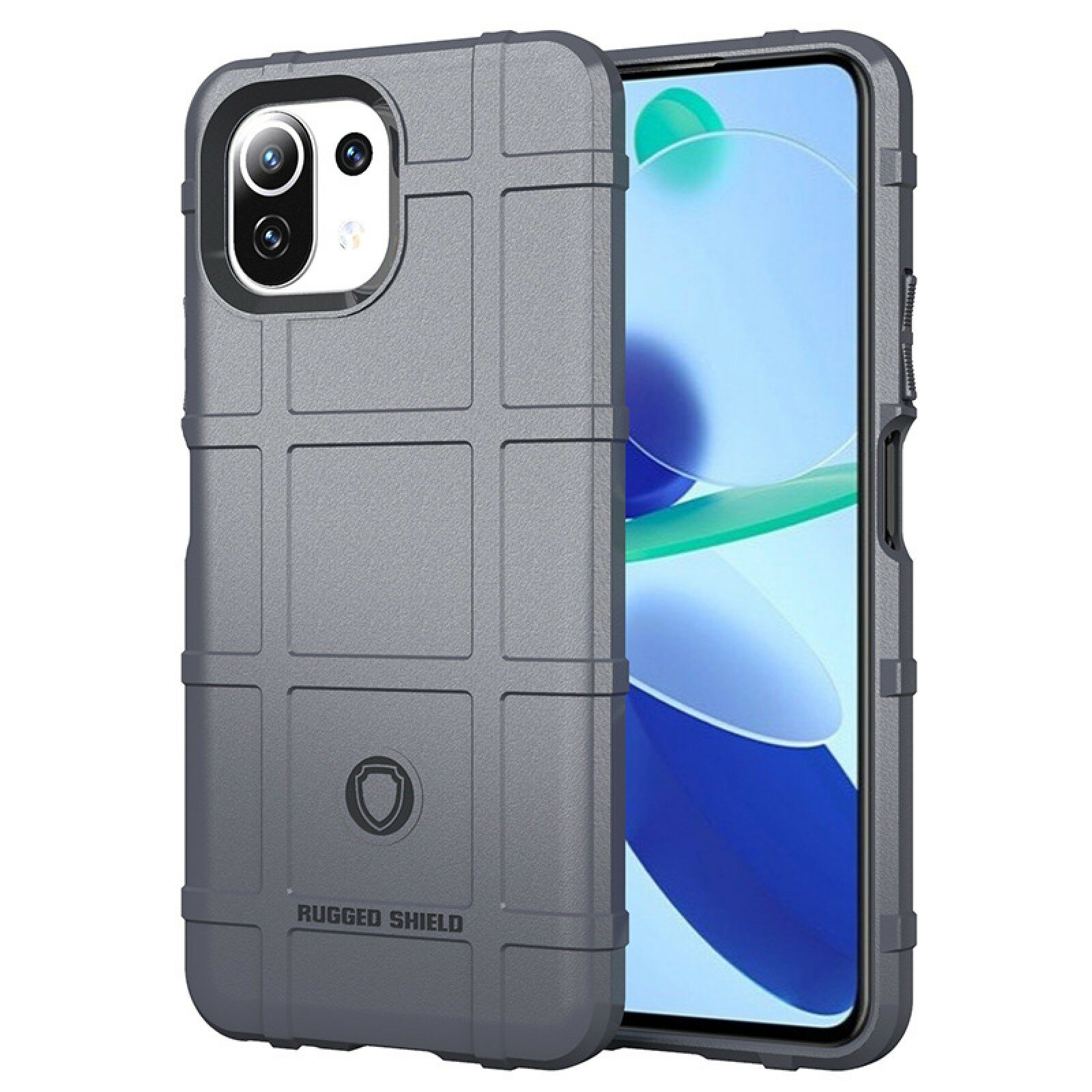 Чехол-бампер MyPads для Xiaomi Mi 11 Lite (NFC) / 11 Lite 5G NE противоударный серый