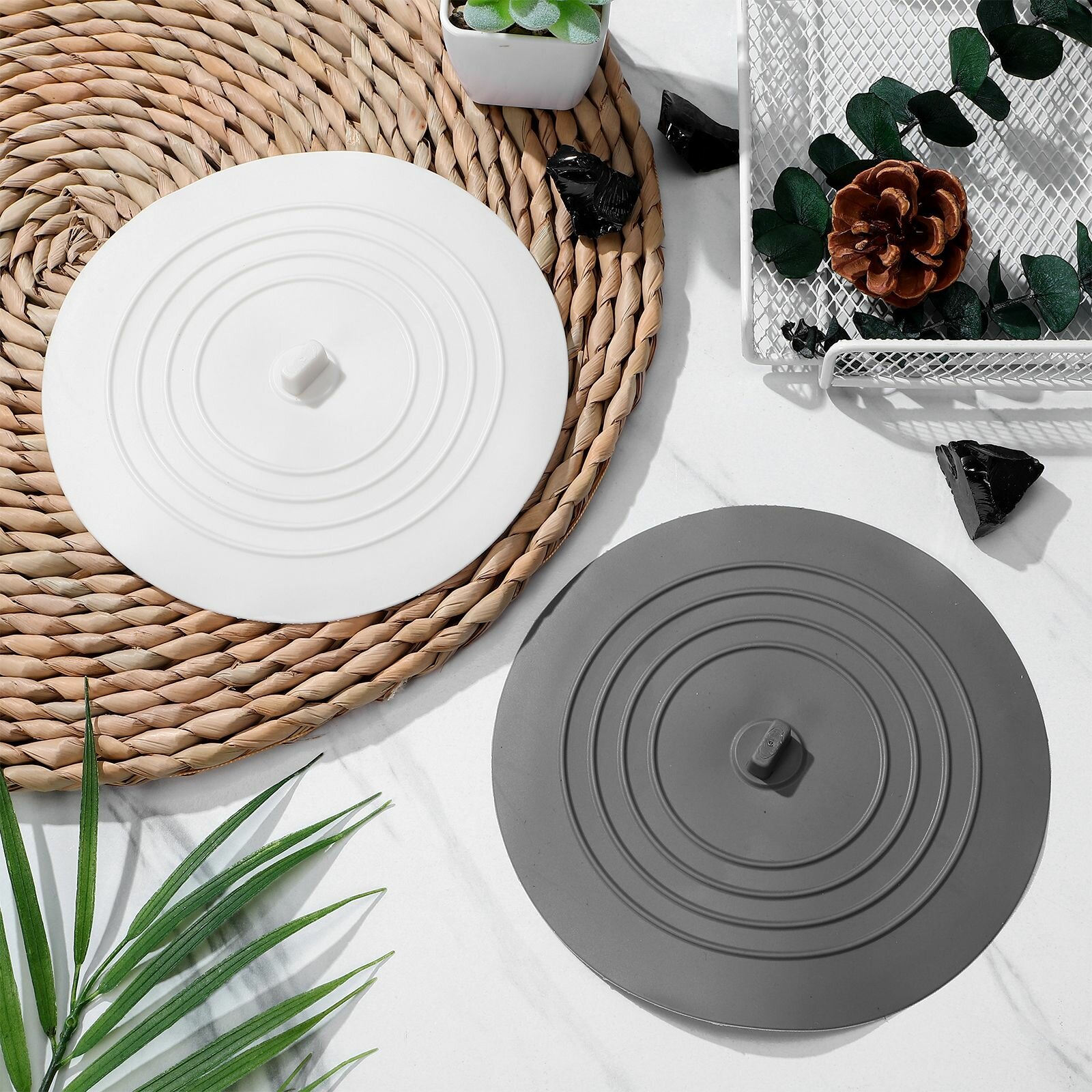 Круглые Пробки Для Ванны, Белые, Из Тпр, Для Закупоривания, 4 Штуки