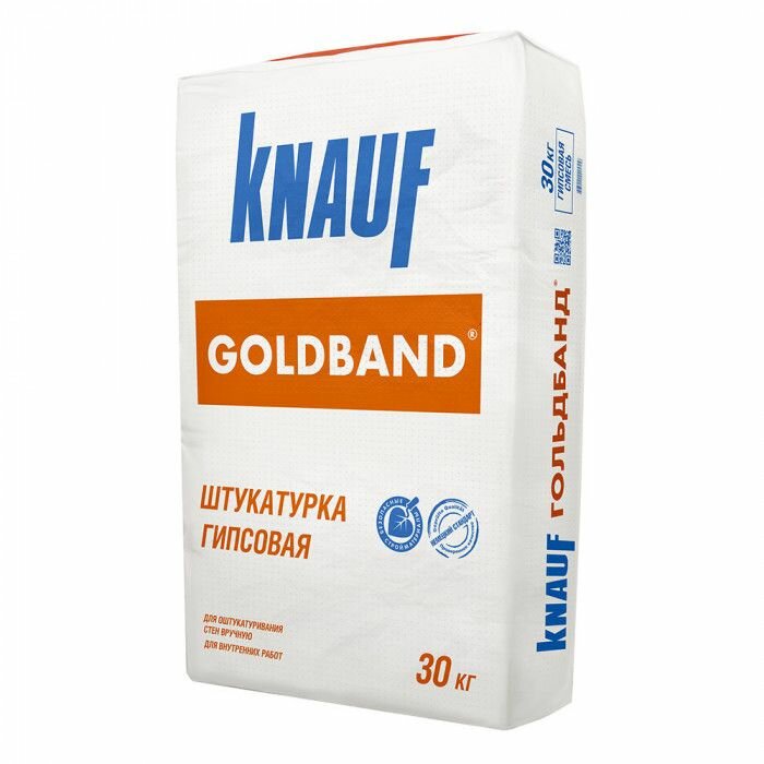 Гипсовая штукатурка Knauf Гольдбанд Goldband для стен и потолков, стартовая, ручная, безусадочная, 30 кг