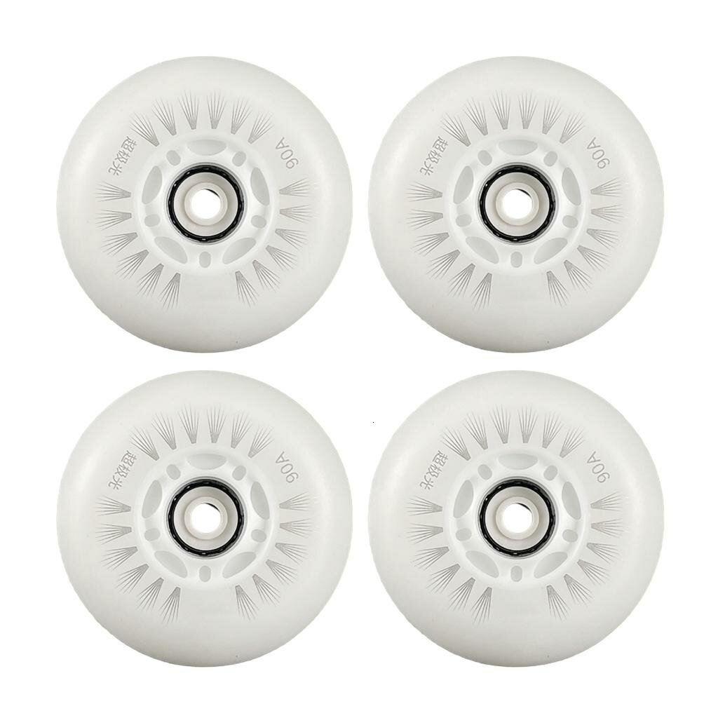 Светящиеся роликовые колёса для коньков, Белый оптический сердечник - 80mm