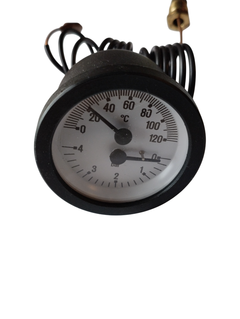 Манометр/термометр (термоманометр) газового котла Bosch/Buderus/Junkers арт.87399300950 производство Италия