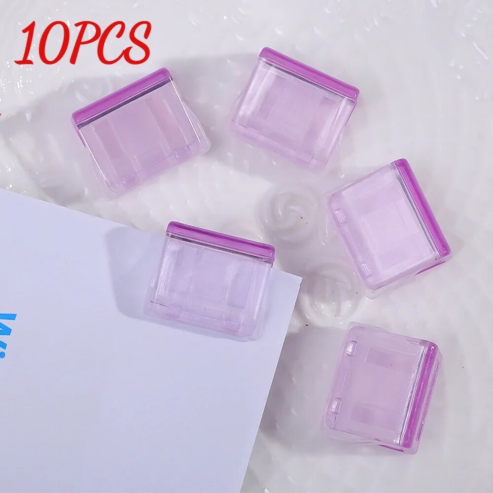 Пластиковые прозрачные зажимы для бумаги Candy Color Purple 10PCS