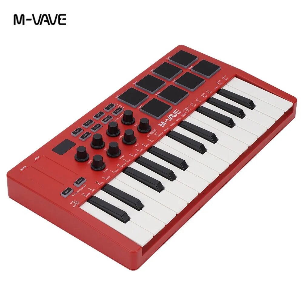 M-VAVE SMK-25 MIDI-клавиатура 25 клавиш для создания музыкальных произведений и звуковых эффектов