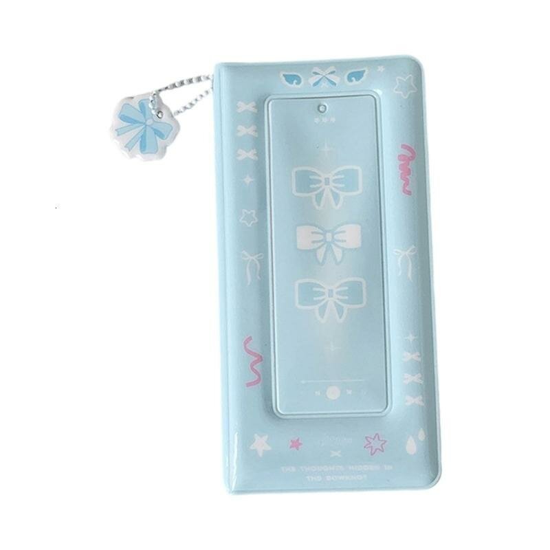 Скрапбукинг-альбом с полым узором и бантиком, Синий