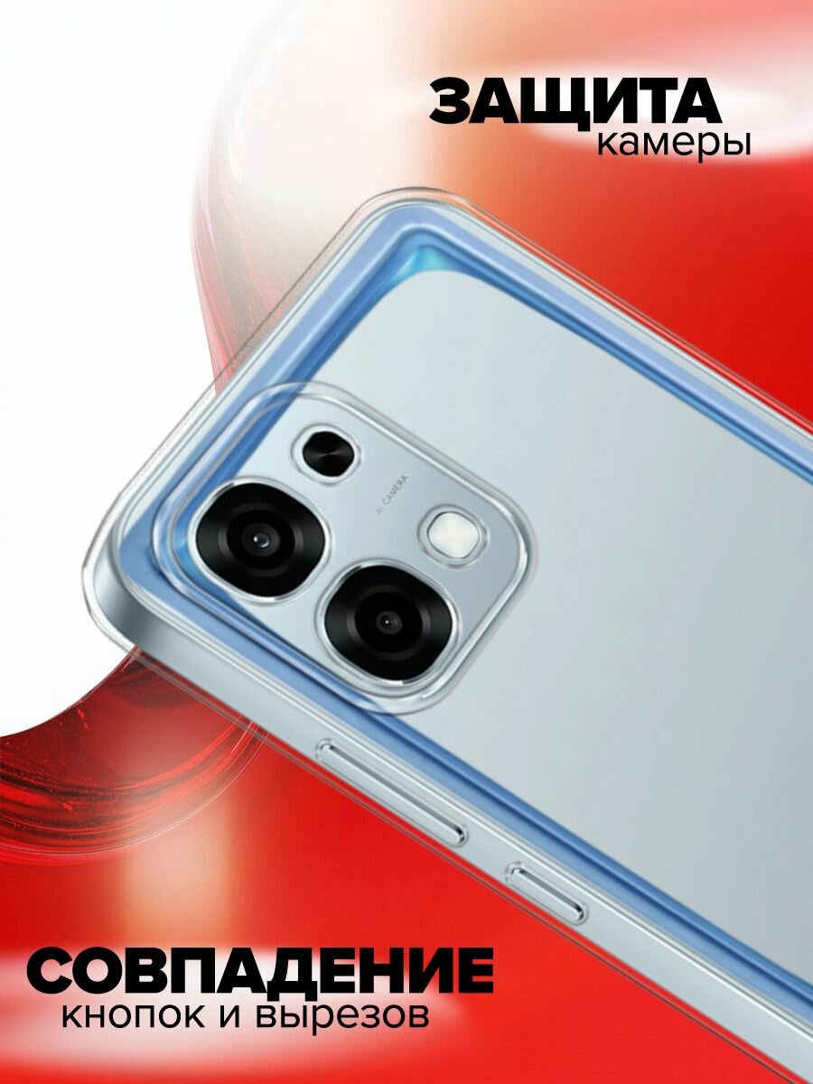 Силиконовый чехол на Oppo A6 Pro / Оппо A6 Про с принтом Голубое радио — фото 1