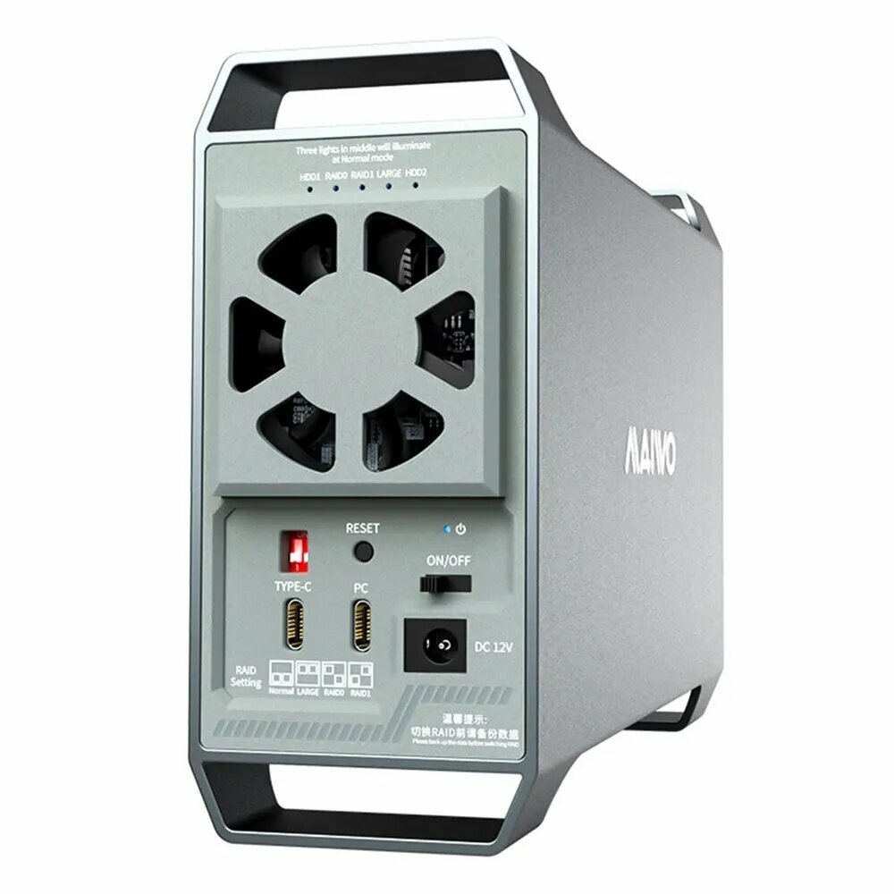 Прочный. Корпус для внешнего жесткого диска MAIWO 10 Гбитс с двумя отсеками 35 дюйма ЕС