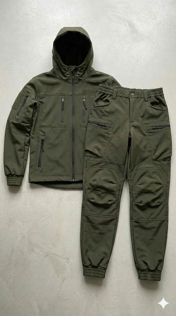 Тактический флисовый костюм демисезонный мужской Оливкровый размер 3XL