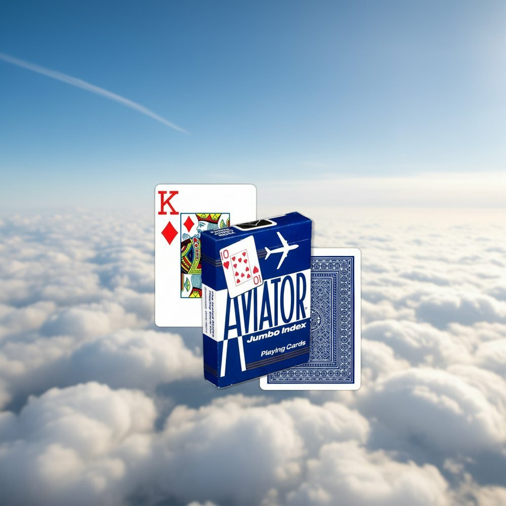 Карты игральные "Аviator Jumbo Index Blue" 62264 Aviator, Америка