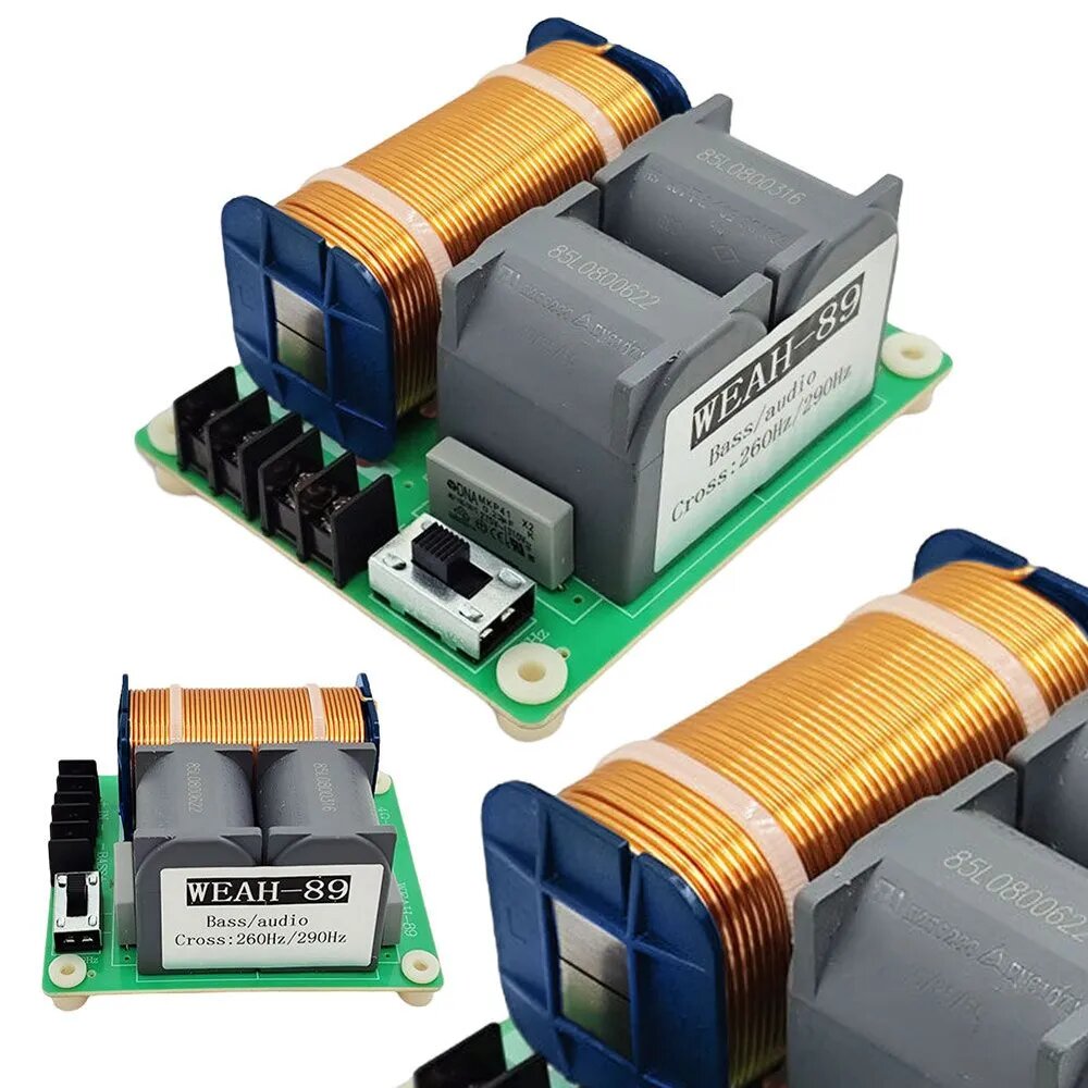 Фильтр нижних частот WEAH-89 для сабвуфера, 1500 Вт, регулируемая верхняя частота до 290 Гц