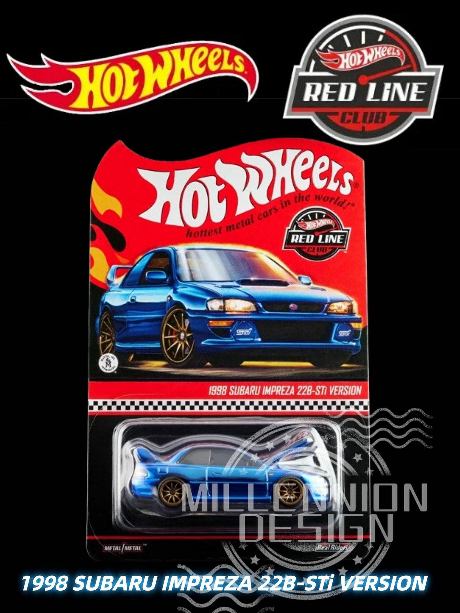 Машинка Hot Wheels RLC COLLECTOR EDITION(RLC:1998 SUBARU IMPREZA 22B-STi VERSION)