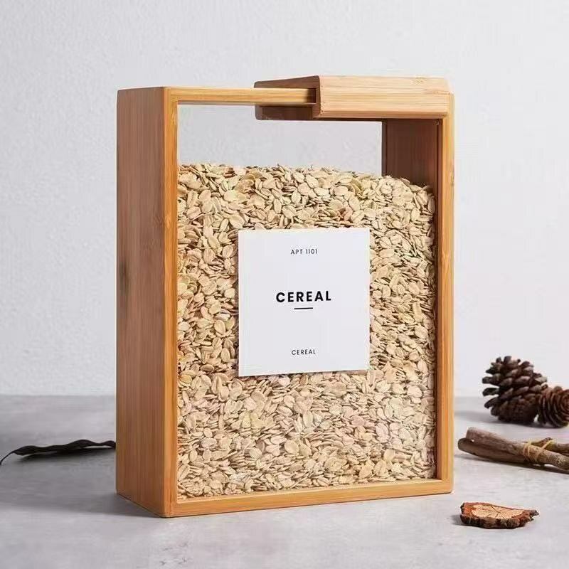 Контейнер для хранения "Бамбук", прозрачный, с крышкой, 22.3×17.2×7.8см,1 шт.