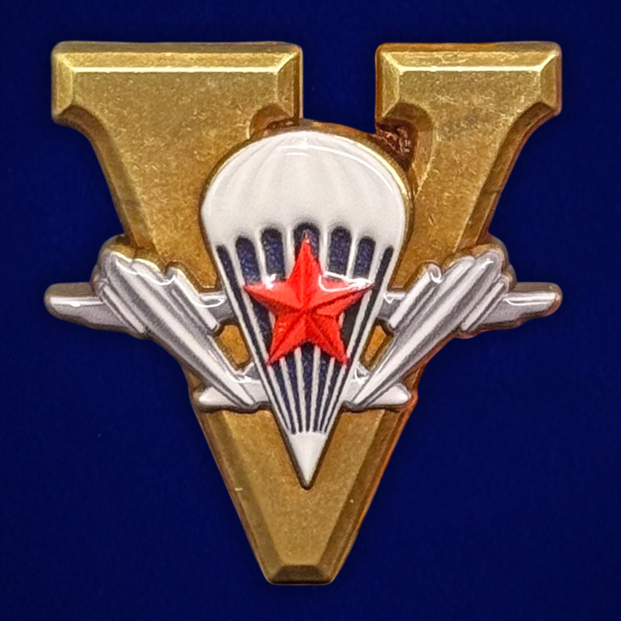 Фрачник "ВДВ V"; металл: латунь/UV-покрытие; крепление: 2 цанги