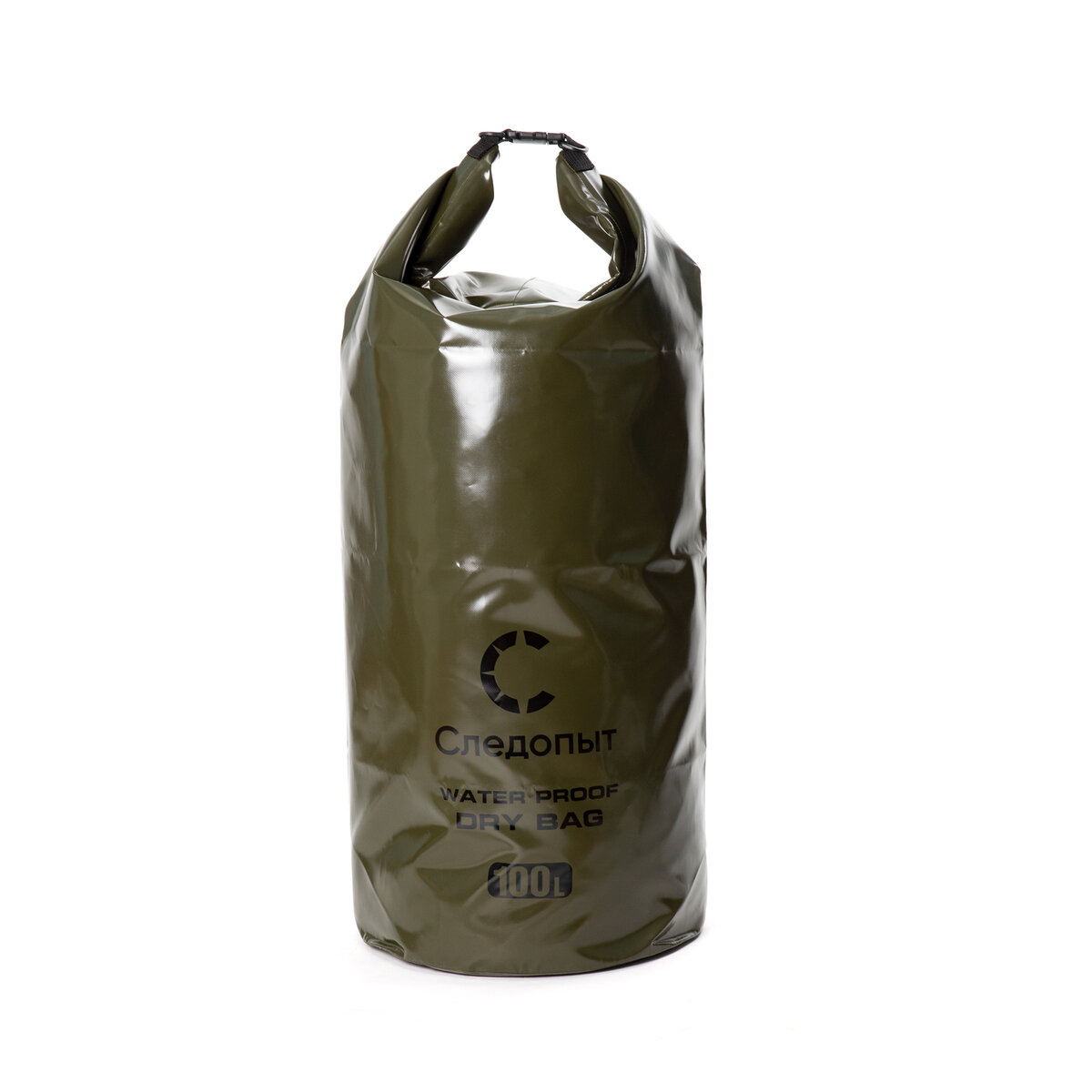 Гермомешок "следопыт - Dry Bag" без лямок, 100 л, ПВХ, цв. хаки, PF-DBS-100Н