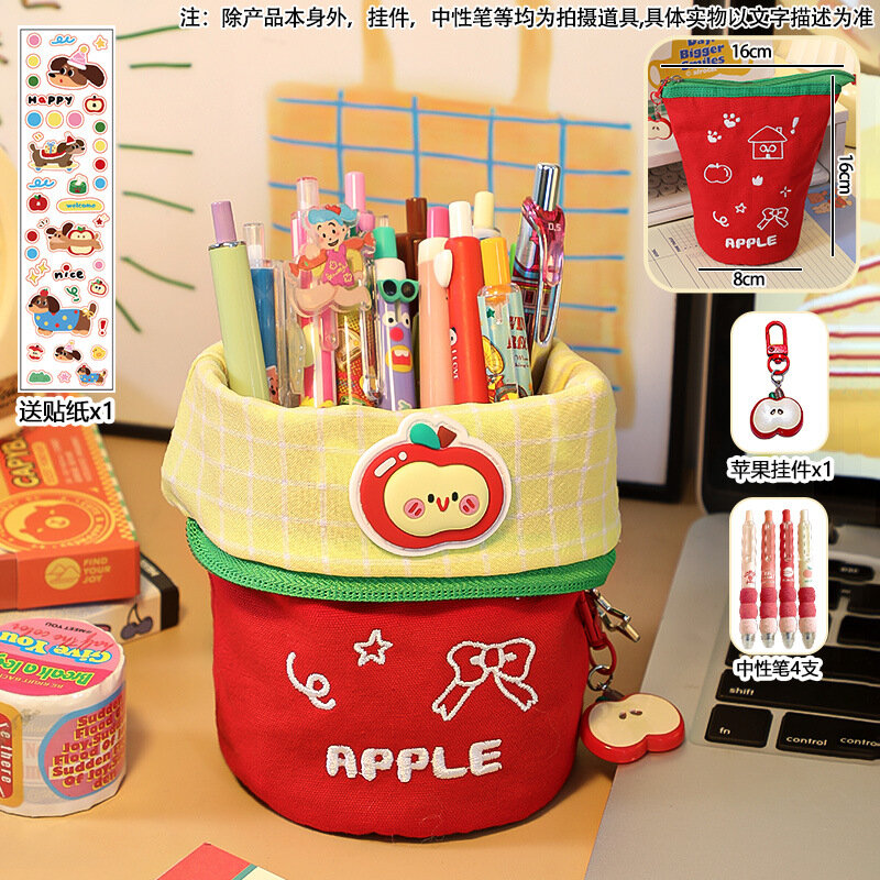 Милый держатель для ручек Momoai в стиле "дофамин" для девочек, детей, студентов, оригинальный настольный органайзер для канцелярии высокого качества.