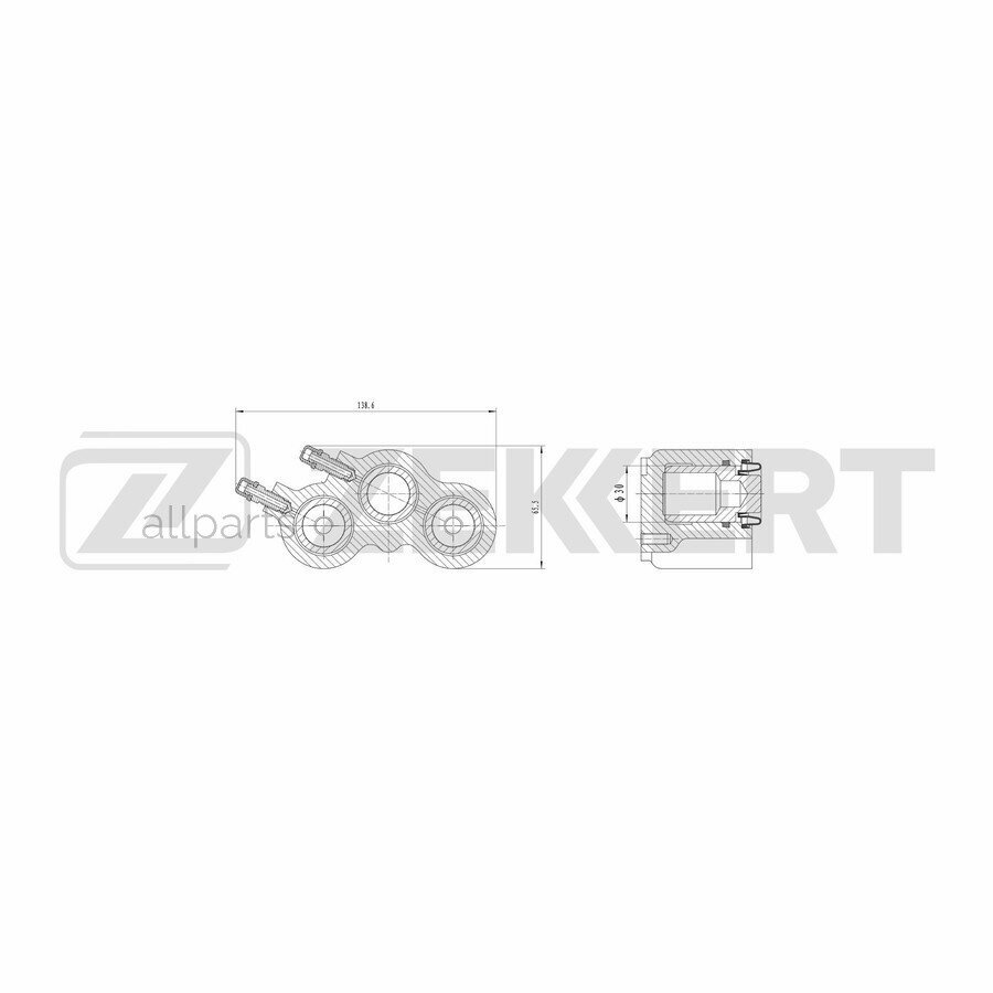 ZEKKERT BS-8421 Тормозной суппорт передний правый Lada 110 (2110) 04 111 (2111) 00-