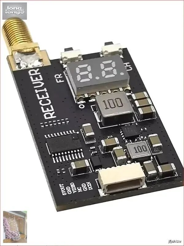 FLYTO VRX-F7 1.2G 1.3G 1.7G 1.9G 2.2G (1080 МГц - 2200 МГц) Беспроводной аналоговый графический приемник 64CH VRX с поддержкой автоматической поисковой станции