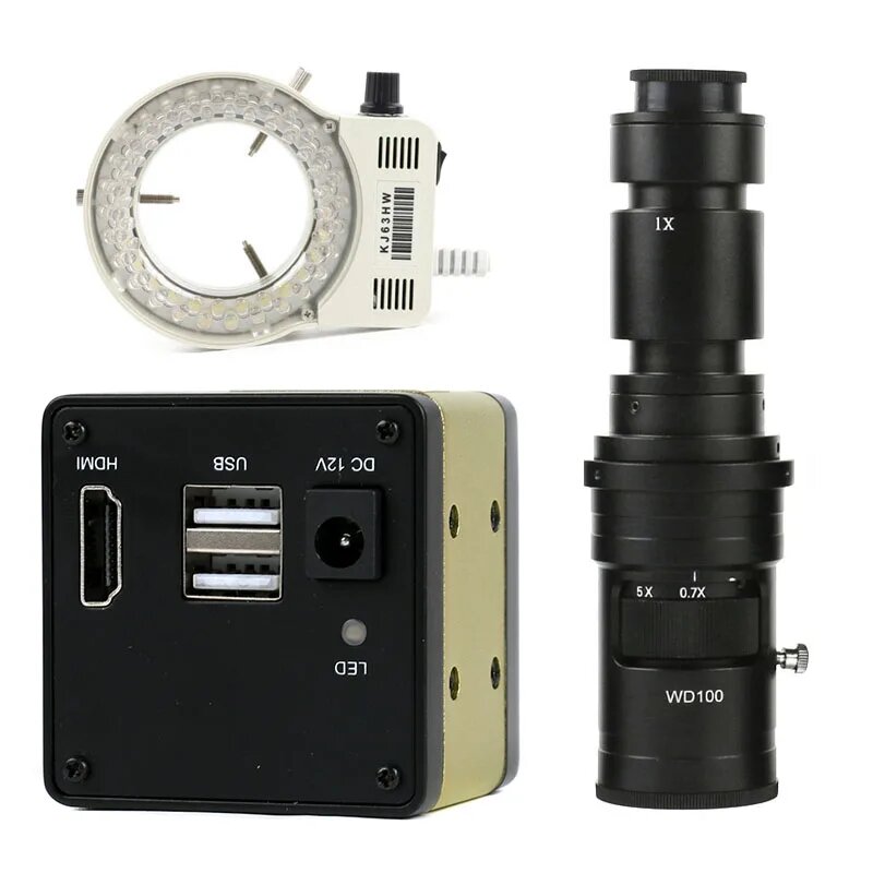 Eakins 2K Промышленный видеомикроскоп 500X 500X Lens With LED