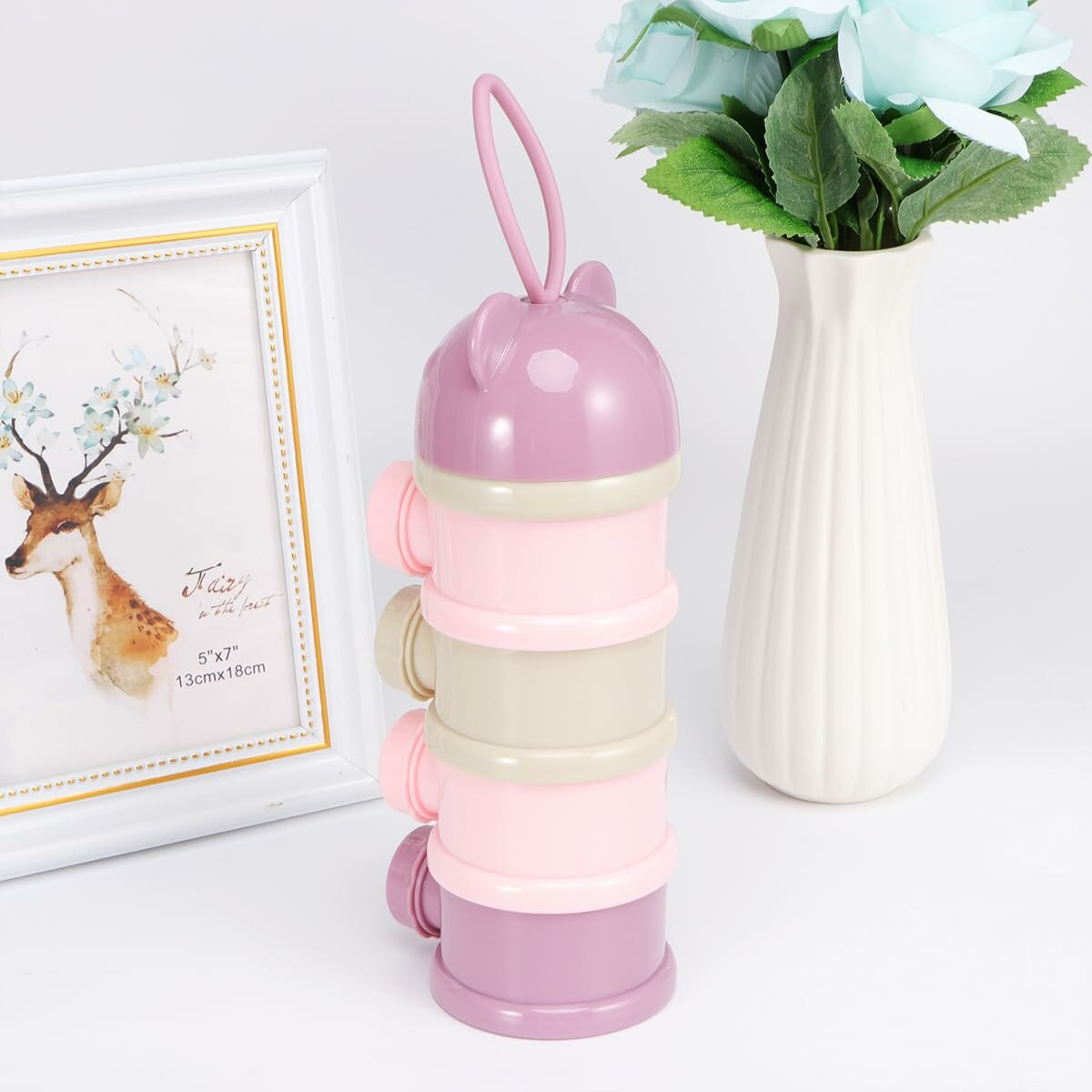 Многоярусный контейнер для детского питания, герметичное закрытие, съемная ручка, идеален для хранения молока и фруктов