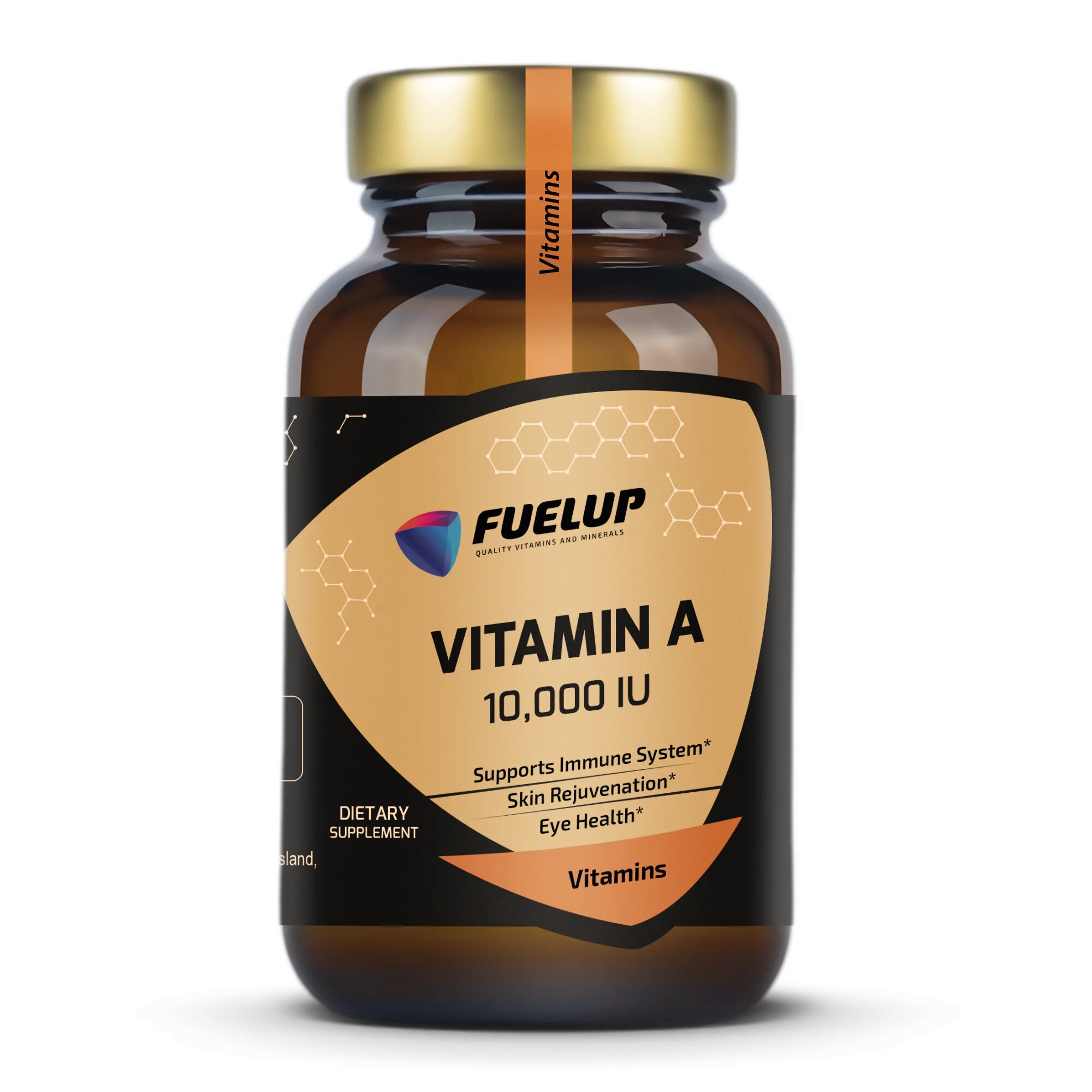 Витамин А, FuelUP, для поддержания зрения и общей функции глаз, 10000 МЕ, 100 мягких желатиновых капсул