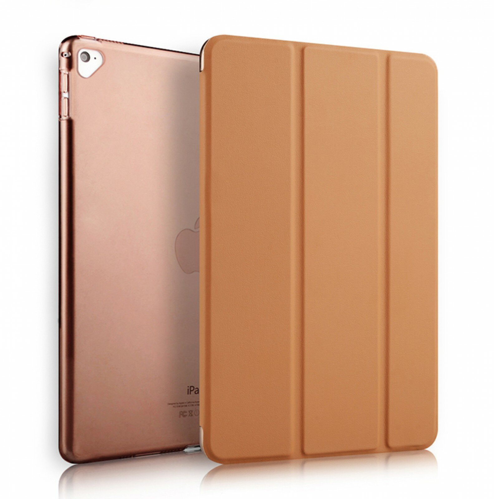 Чехол-обложка MyPads для Apple iPad Pro 12.9 2017 и 2015 тонкий кожаный с функцией смарт включения/выключения коричневый