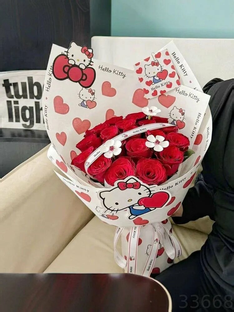 Подарочный набор для женщин и девушек, Подарки на новый год, Привет, Китти букет 11 цветов