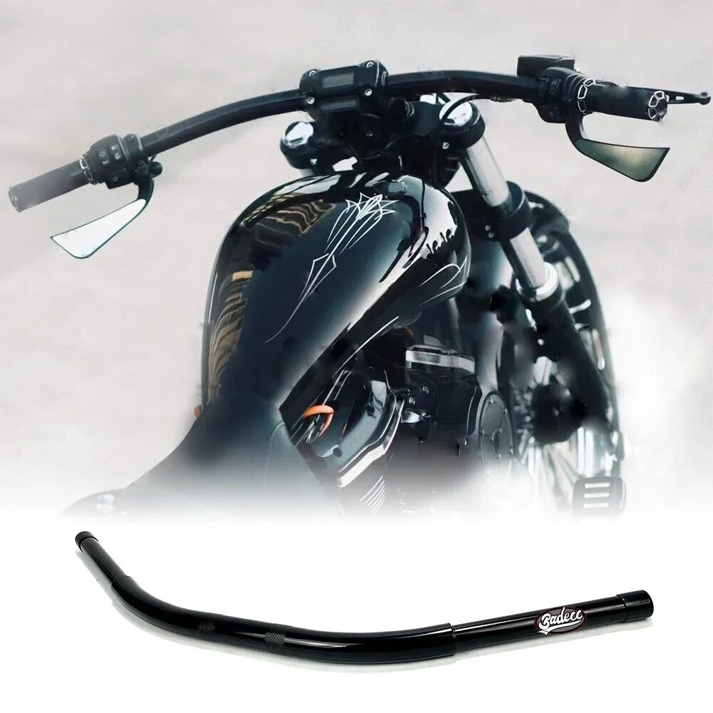 Хромированный руль-драгбар Black 94CM для Harley Fat Boy Breakout 2008-2024