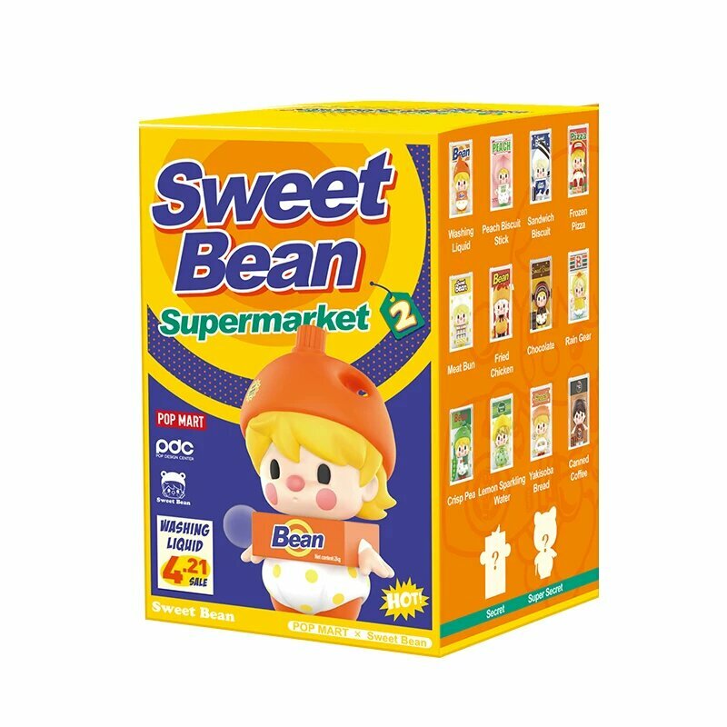 POP MART Little Sweet Bean Supermarket Series 2 Слепой Бокс Коллекционная Игрушка-Фигурка Одна Случайная