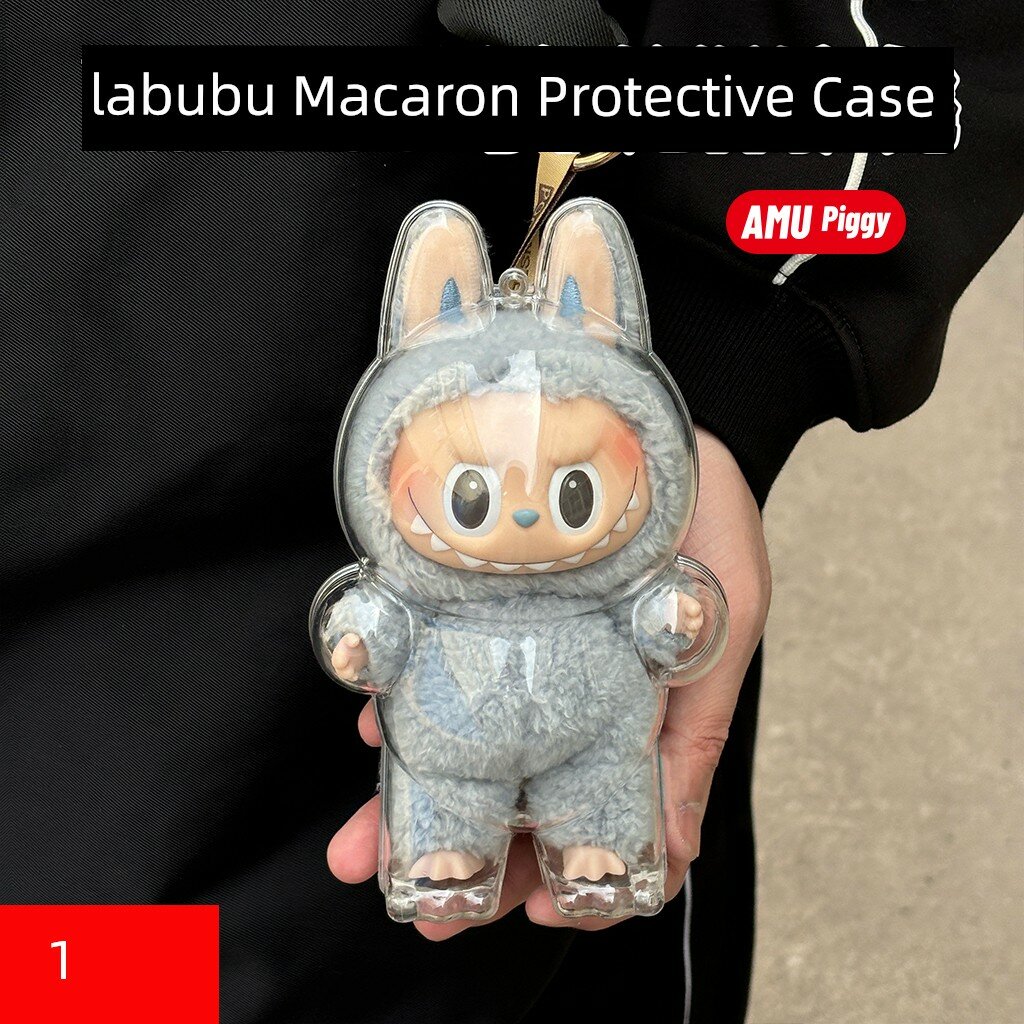 Чехол Labubu Heartbeat 1-го поколения макарон с шнуром, 1 шт.