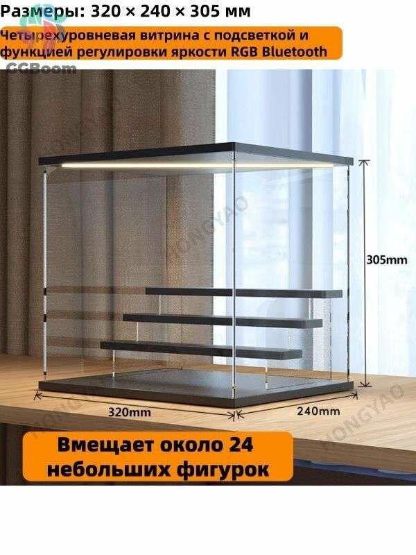 Витрина для коллекций из акрила с защитой от пыли для слепых коробок и игрушек