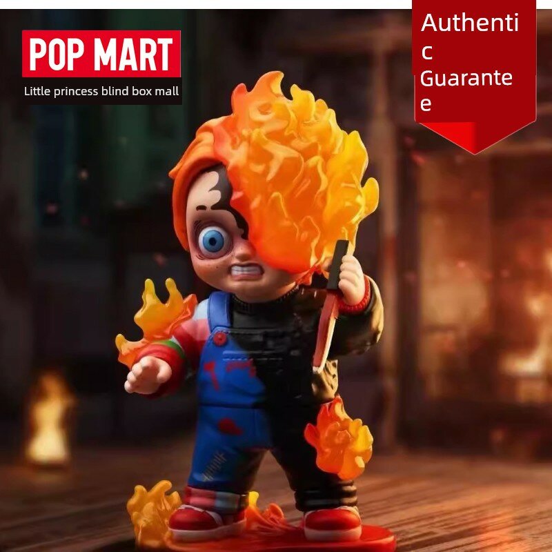 POP MART Chucky Halloween Сериальный Чакки с огнем, распакованный, официально лицензированная коллекция