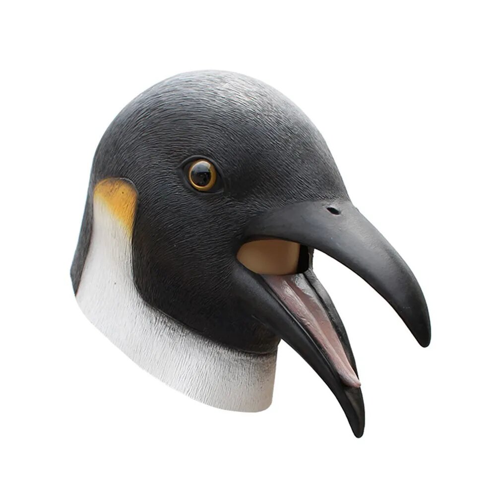 Маска Животного Пингвин Формы, Эмульсионная, Для Хэллоуина И Карнавала, 1 Шт