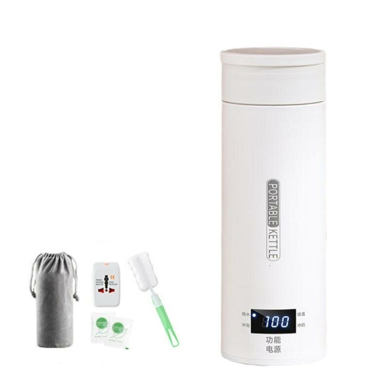 Портативный электрический стакан для воды-Тип ЖК-дисплея-с розеточным адаптером