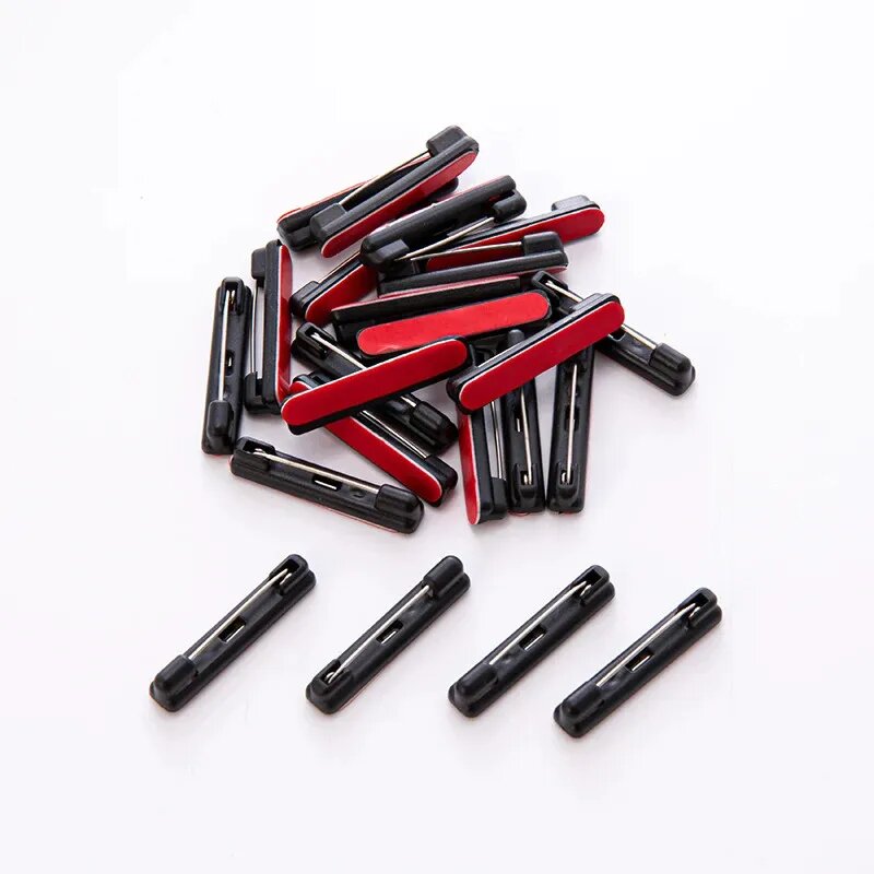 Белые защитные булавки на клейкой основе 50 шт Черный, 22mm, Black