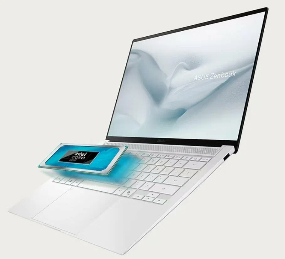 Ноутбук ASUS Zenbook 14 Air 2026, Intel Core Ultra 7 356H, 32ГБ/1ТБ, 14" OLED 120Hz, Белый, RU раскладка