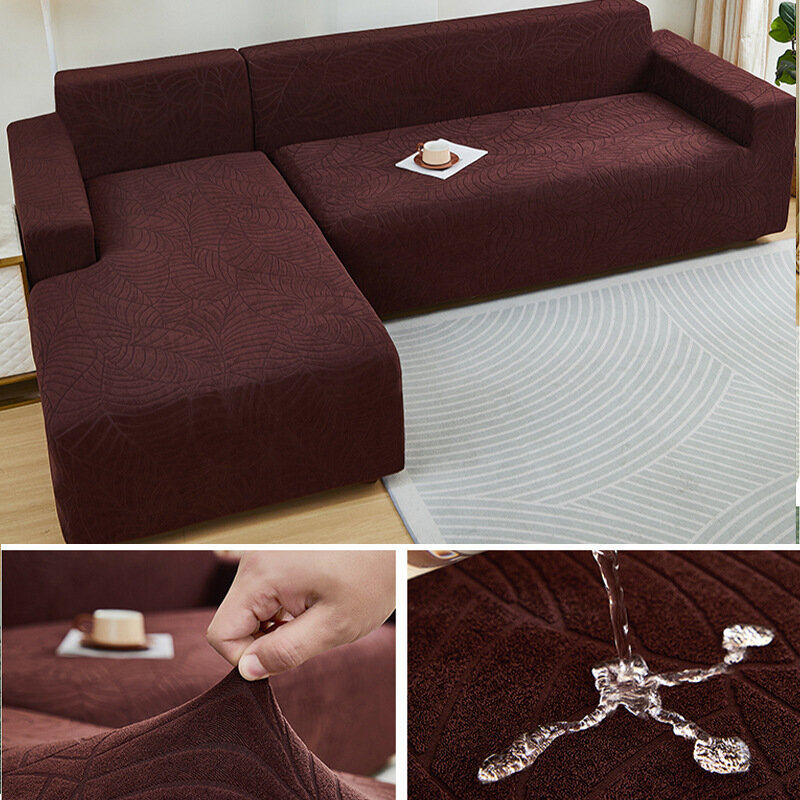 Водонепроницаемый универсальный чехол для дивана, подушка для дивана, ткань для чехла дивана, покрывало для дивана, трехместный диван с жаккардовым узором в виде листьев.