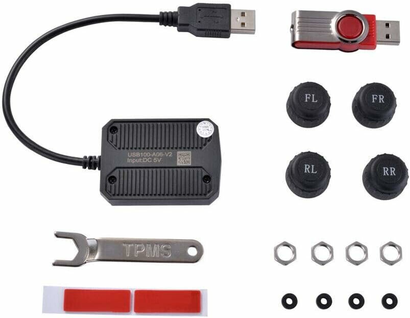 TPMS Мониторинг давления в шинах с 4 внешними датчиками, монитор напряжения Android-навигация Мониторинг Система сигнали