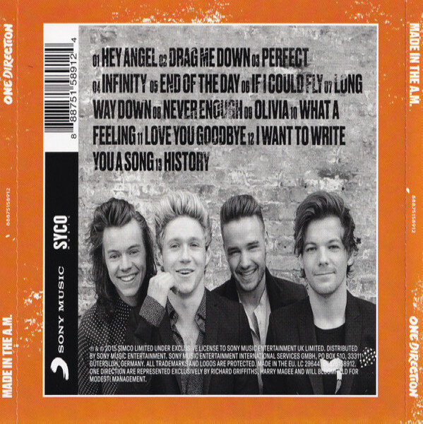 One Direction "CD One Direction Made In The A.M." — фото 1