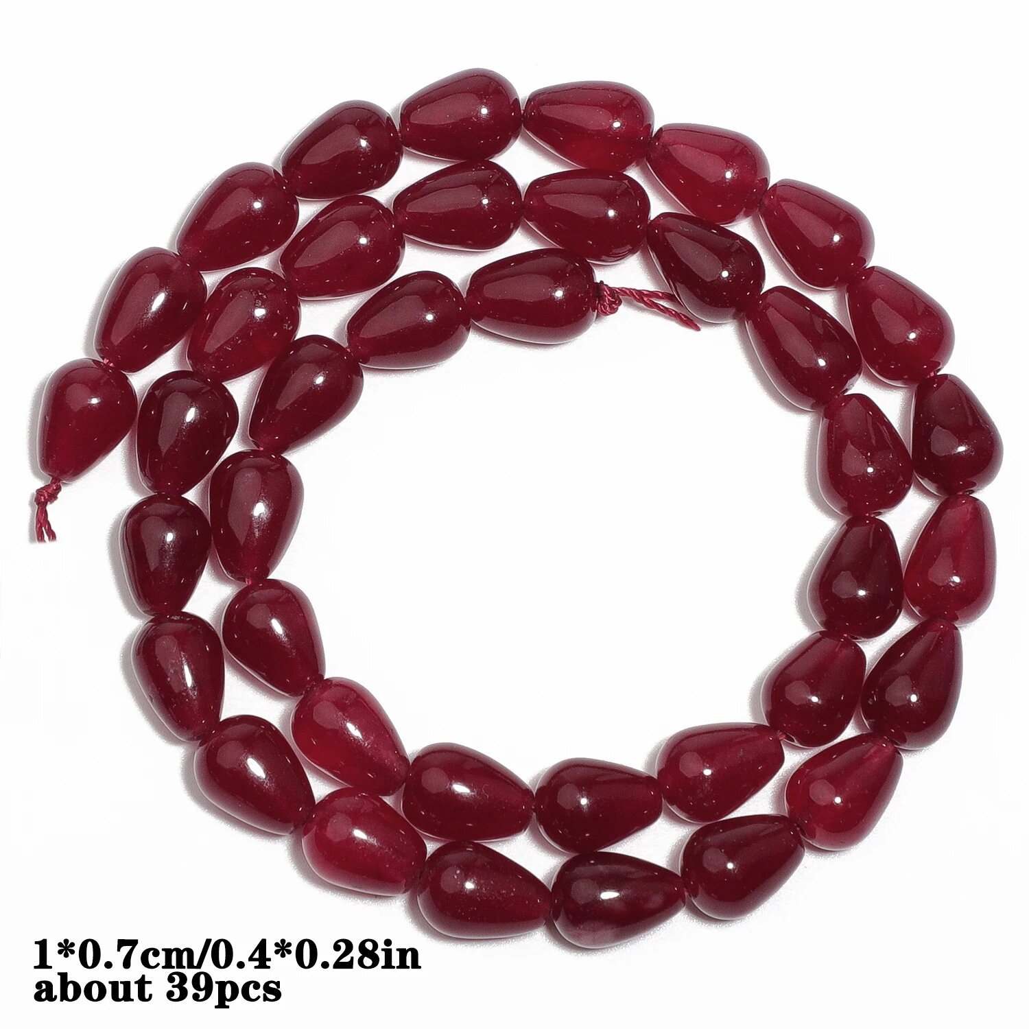 Бусины из красного халцедона Xilitata T1-waterdrop 10x7mm