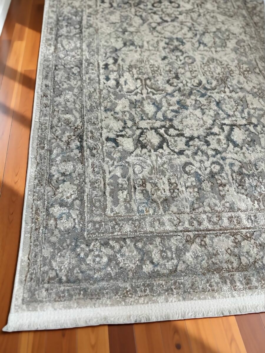 Ковер интерьерный 80х150 см, Cremona абстрактная с бахромой, 0.8х1.5 м.