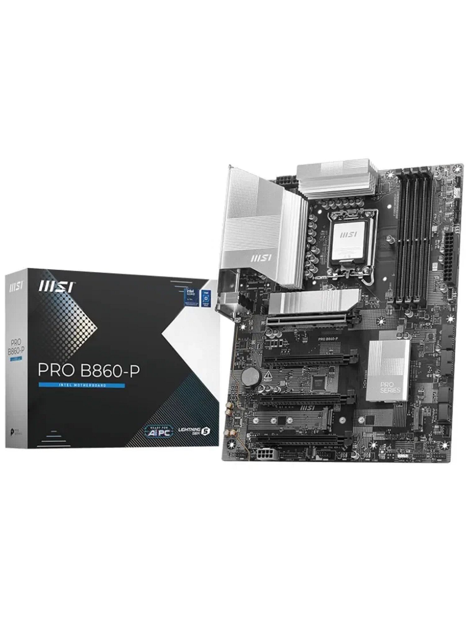 Материнская плата MSI PRO B860-P ATX LGA1851 Intel B860 4xDDR5 (256ГБ)