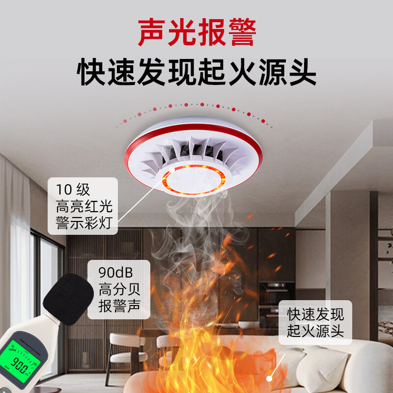 Датчик дыма, сертифицированный для использования в домах, пожарный извещатель, автономный датчик дыма, датчик дыма с сертификацией 3C.