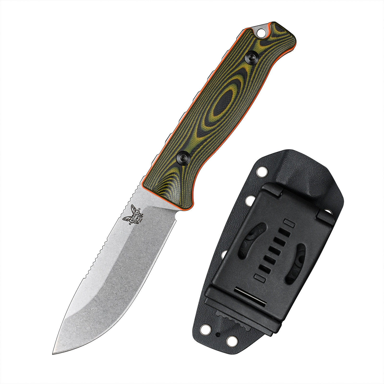 BENCHMADE Butterfly 15002 Прямой нож для активного отдыха, тактический кемпинговый нож, нож для выживания, малый прямой нож с чехлом K.