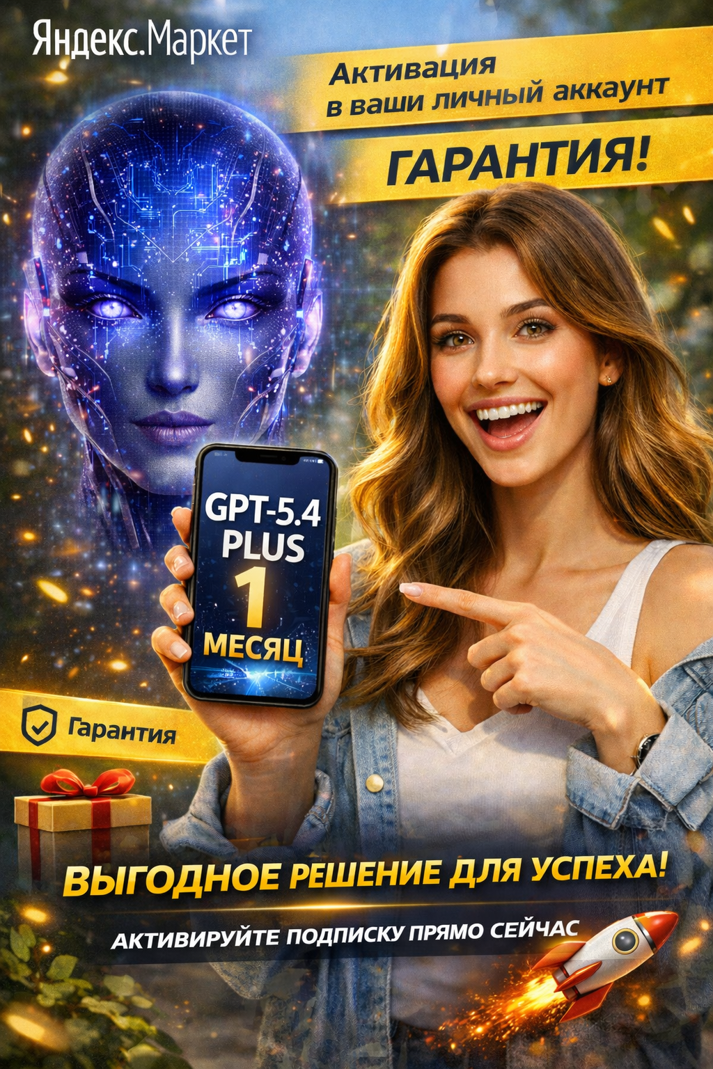 ChatGPT PLUS 5.4 на ВАШ аккаунт официальное подключение / продление подписки Plus на 1 месяц