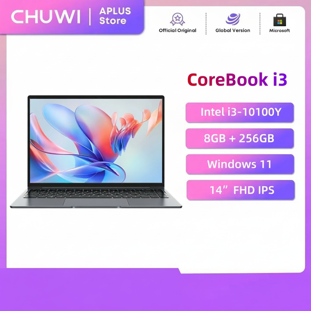 Ноутбук Chuwi, 15.6", 8/256ГБ, i3-10100Y, Intel UHD, Windows