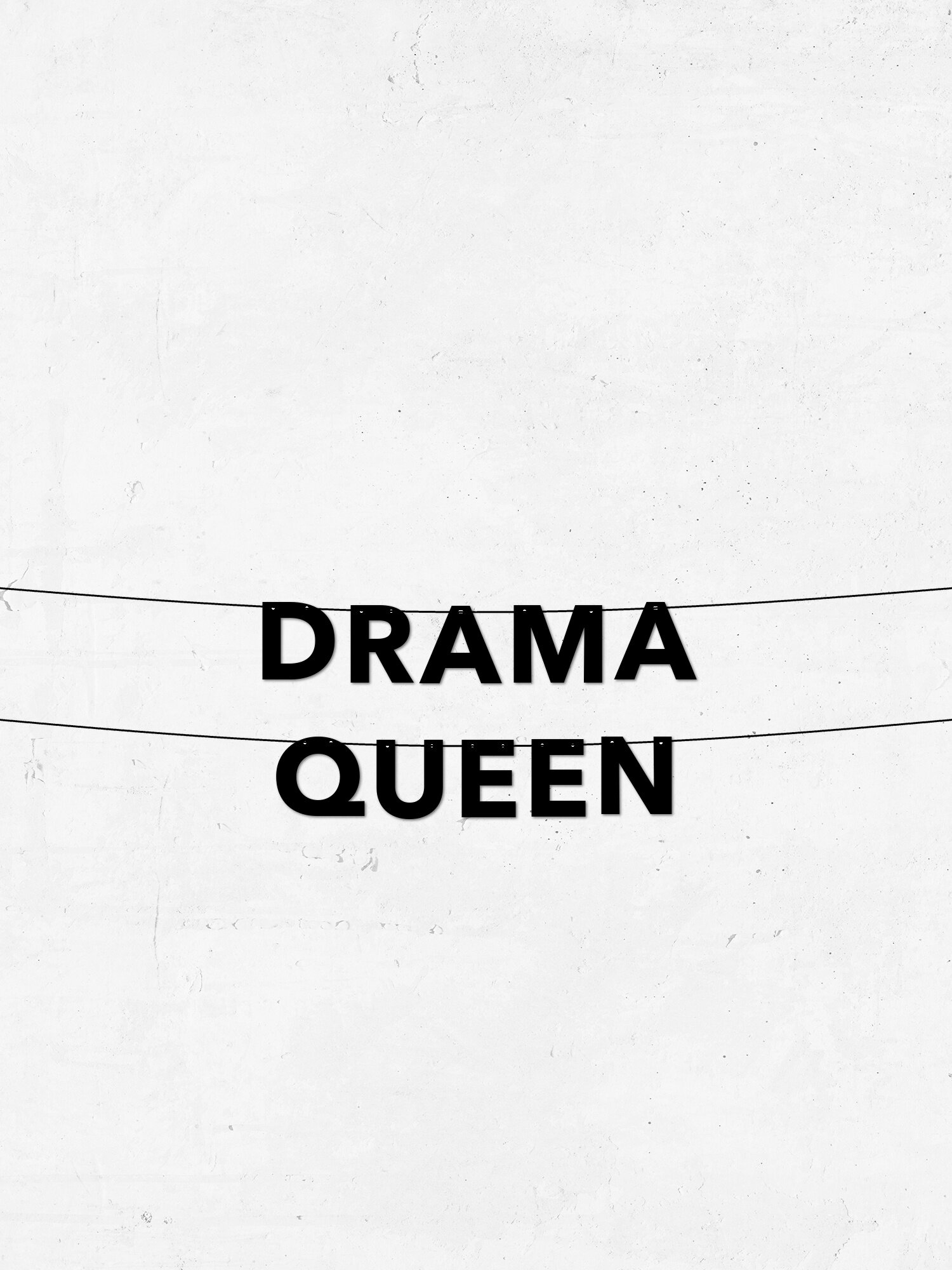 Гирлянда Drama Queen - Долговечный Декор для Комнаты Подростка, Высота Букв 10 см, Легкое Крепление