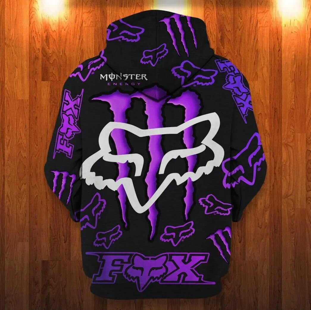 3D-толстовка Purple Fox Racing